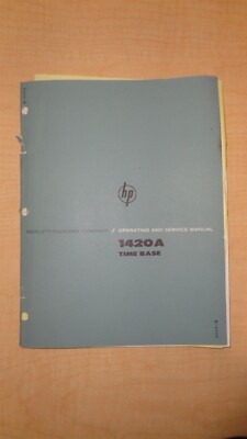 HP 1420A Time Base Operating and Service Manual OEM 6F B4 | eBay