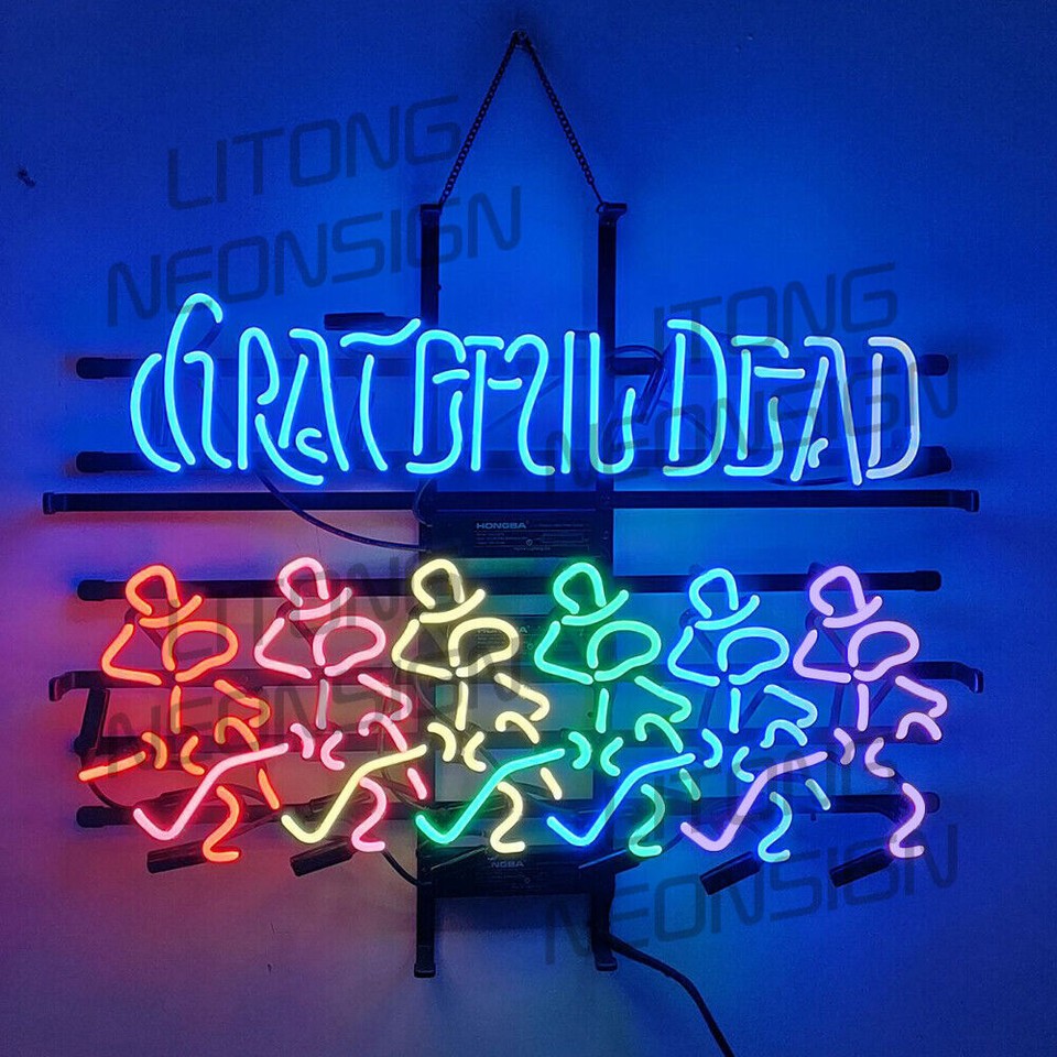 Grateful Dead Neon Light Sign Glass Man Cave Wall Store Decor Lamp 24 ...