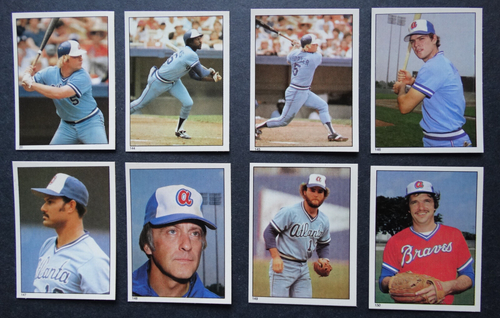 1981 Topps Album Stickers Atlanta Braves Team Set of 8 Baseball Cards ...