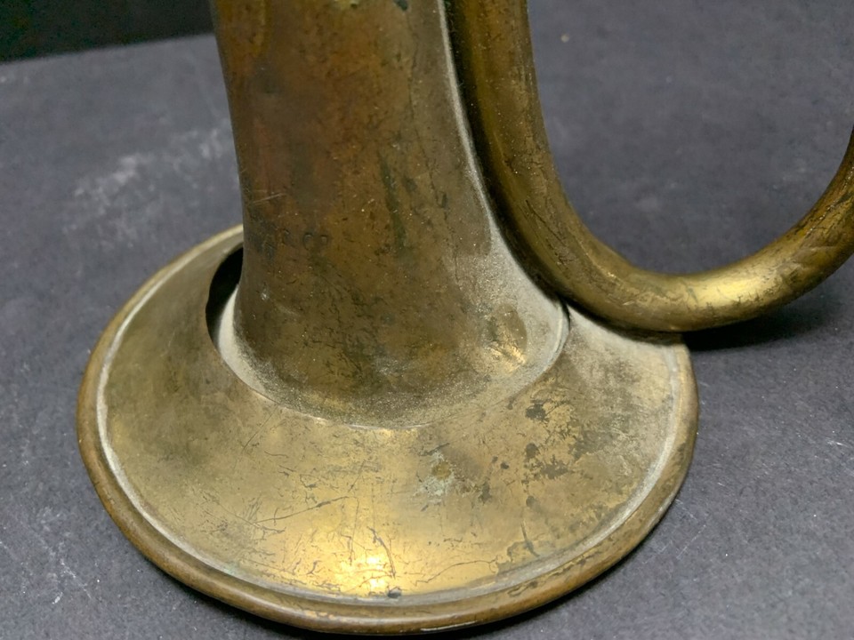 Antique George Potter Aldershot BUGLE Brass UK Military Horn All Original | eBay