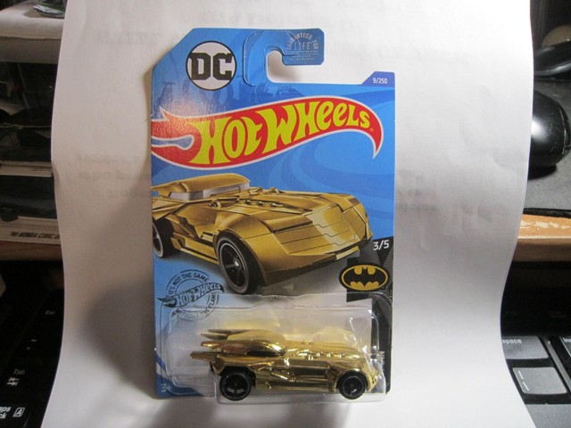 Hot Wheels DC Gold Batmobile Batman 3/5 2017 GLN68 for sale online | eBay