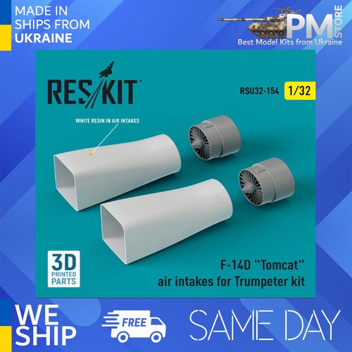 Reskit RSU32-0154 1/32 F-14D "Tomcat" air intakes for Trumpeter kit (3D ...