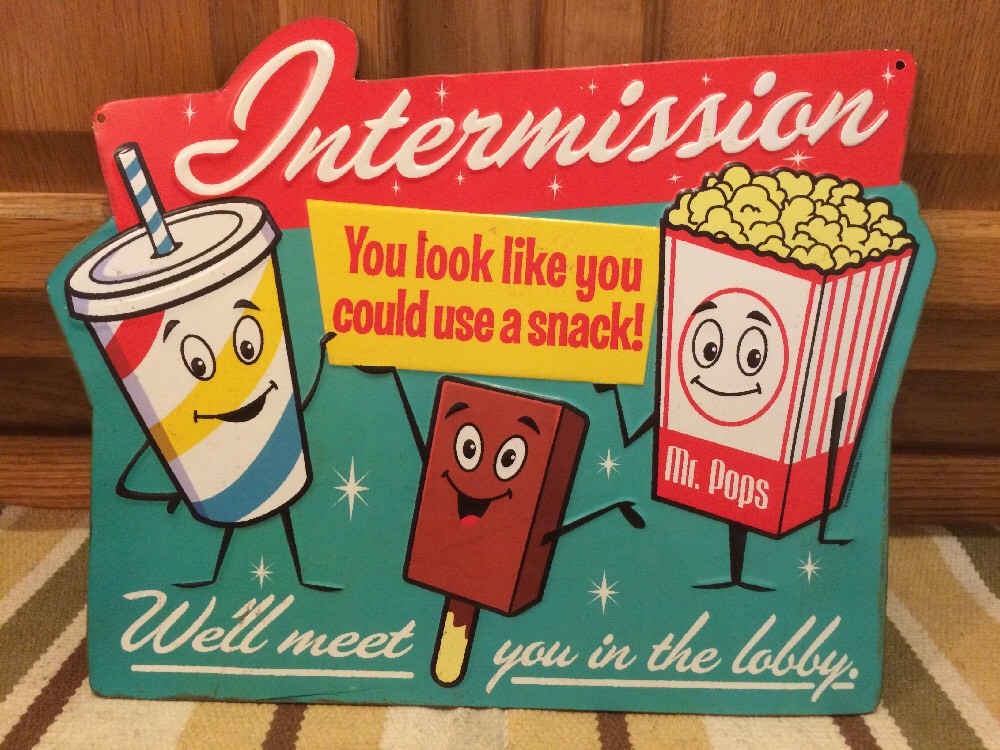 INTERMISSION POPCORN Home THEATER Tv Movie Room CINEMA COKE Candy | eBay