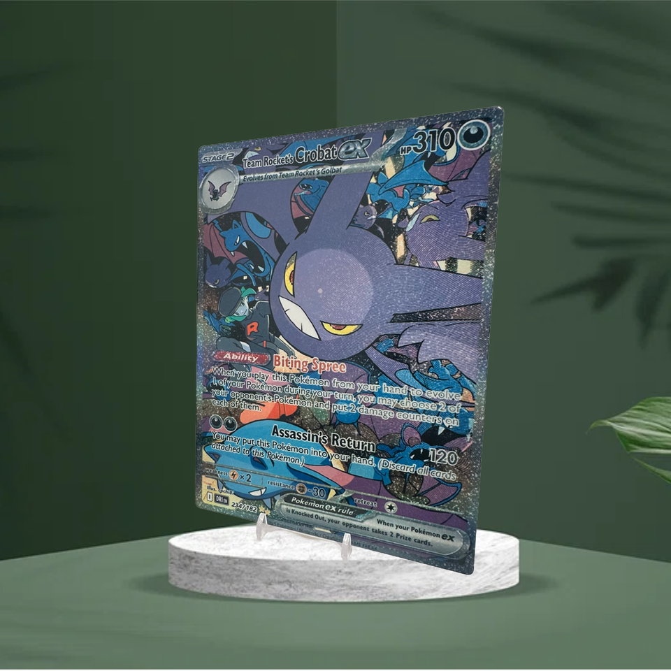Team Rocket's Crobat EX SIR - Destined Rivals | Jumbo Metal 6" x 8 ...