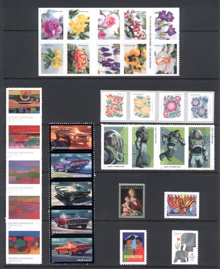 2022 U.S. COMMEMORATIVE YEAR SET *102 STAMPS* WITH 2 SHEETS MINT-NH | eBay