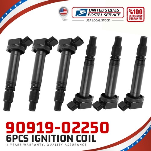 6 PCS 90919-02250 Ignition Coil For Toyota Lexus RAV4 Camry Tundra US ...