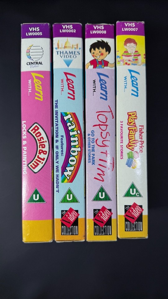 Learn With VHS Set: Rosie and Jim, Rainbow, Topsy and Tim and Fisher ...