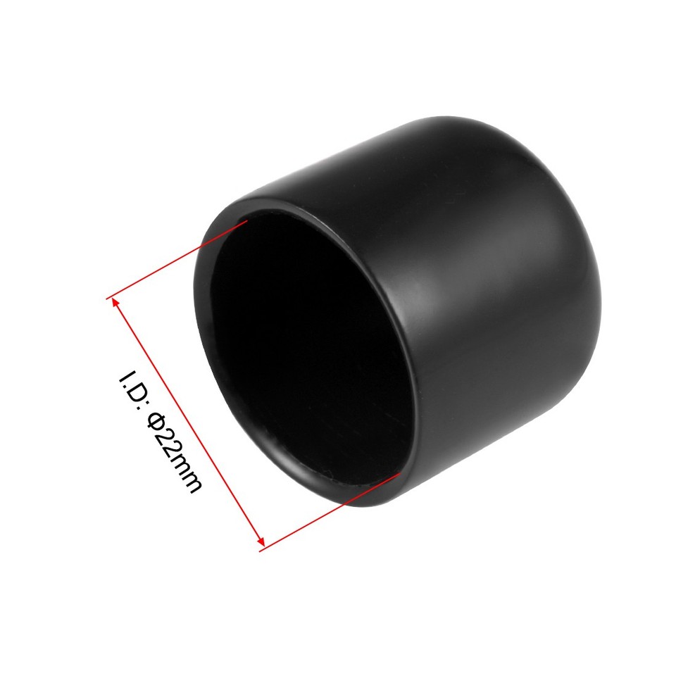 Screw Thread Protectors, 22mm ID 28mm Length Round End Cap Cover Black ...