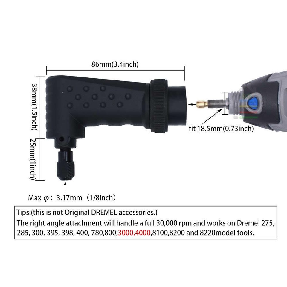 575 for Original Dremel 4000 3000 275 Grinder Right Angle Converter ...