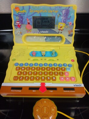 Spongebob Squarepants Vtech Laptop Talking Learning Toy Computer W ...