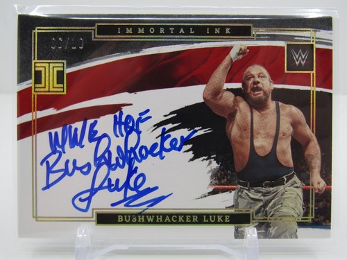 BUSHWACKER LUKE 2022 IMPECCABLE WWE IMMORTAL INK AUTOGRAPH! #06/10! | eBay