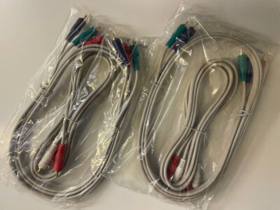 Lot of 2 Component RCA Cable AV 5 Cord RGB DVD HDTV YPbPr Male to Male ...