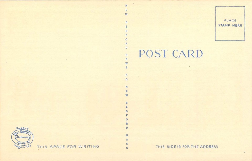 Linen Postcard MA Post Office and Makepeace Building Wareham ...