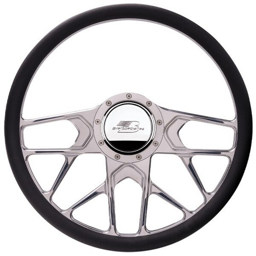 BILLET SPECIALTIES Steering Wheel 1/2 Wrap 15.5in Redline Polished ...