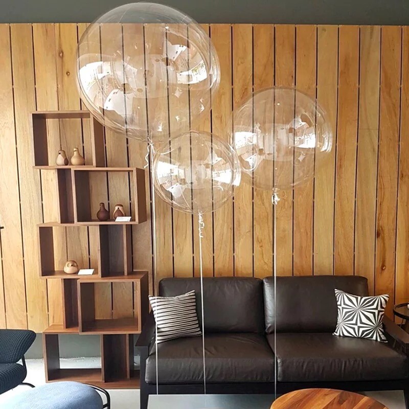 10x 18" PVC Clear 3D Bobo Bubble Balloon Transparent Baby Birthday ...