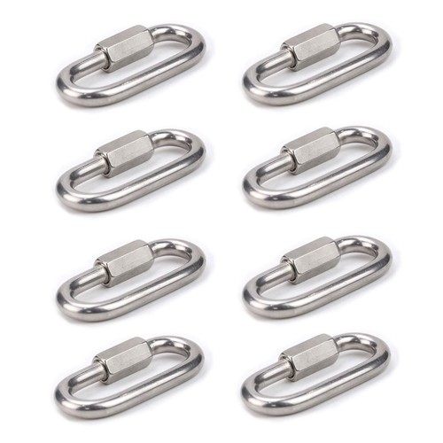 304 Stainless Steel Quick Threaded Chain Links Connector M6 1/4 Inch ...