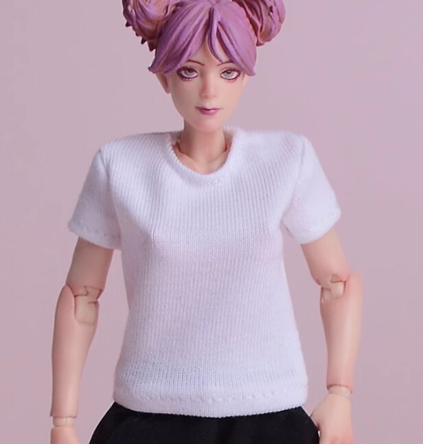 1/12 Female Soldier Clothes T-Shirt Model for 6'' Figma Action Figures ...