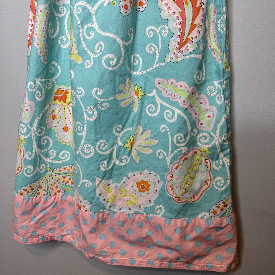 Southern Tots Dress 5 Blue Bow Paisley Long Short Puff Sleeve Polka Dot ...