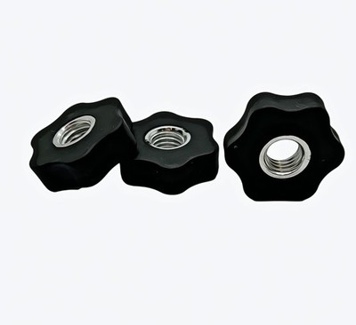 10Pcs FLAT Knurled Thumb Nuts, M12 Thru-Hole Clamping Nuts Round 6 ...