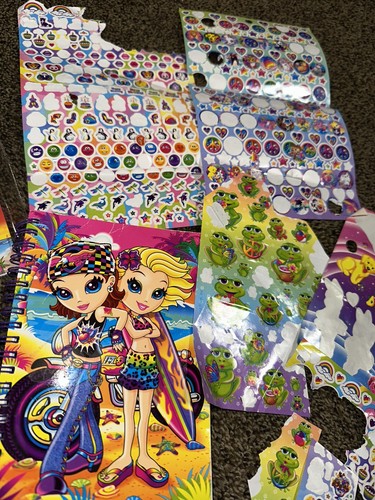VINTAGE LISA FRANK STICKER BEAD SATIONARY NOTEBOOK LOT COW FROG | eBay