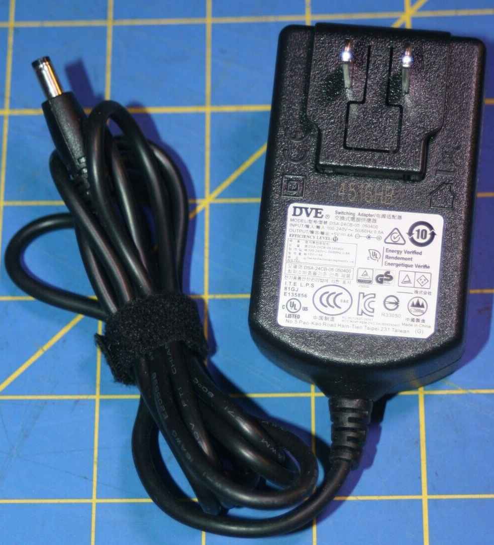 Genuine DVE AC Adapter Dsa-24cb-05 050400 Switching Power Supply 5v 4a ...