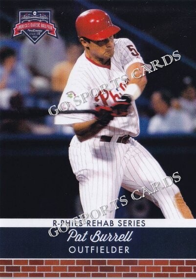 2019 Reading Fightin Phils Rehab Series Pat Burrell Card Phillies Minor ...