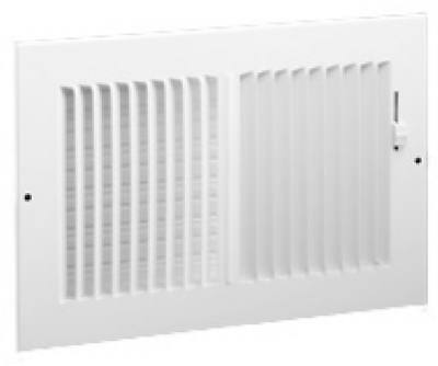 AmeriFlow 382W12X6 2 Way Sidewall Register, Steel, White, 12 x 6-In ...