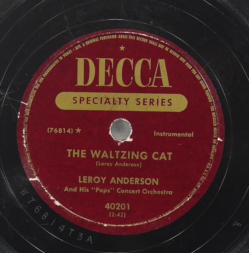 LEROY ANDERSON Syncopated Clock / Waltzing Cat DECCA 40201 VG- 78rpm | eBay