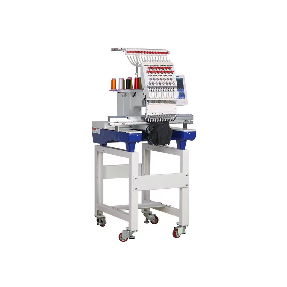 Single Head 15 Needle Embroidery Machine 1200RPM Max Speed With Touch ...