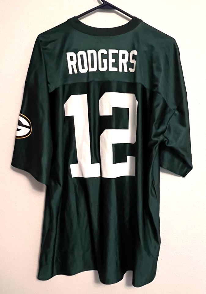 NFL Team Apparel Men's Green Bay Packers Aaron Rodgers #12 Jersey 2XL ...