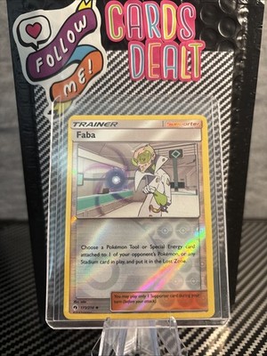 SHIPS SAME DAY Pokemon Card NM/M Faba 173/214 Rev Holo Trainer ...