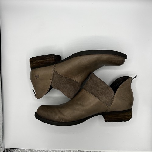 Born Taupe Leather Karava Ankle Booties Boots Women’s Size 10 | eBay