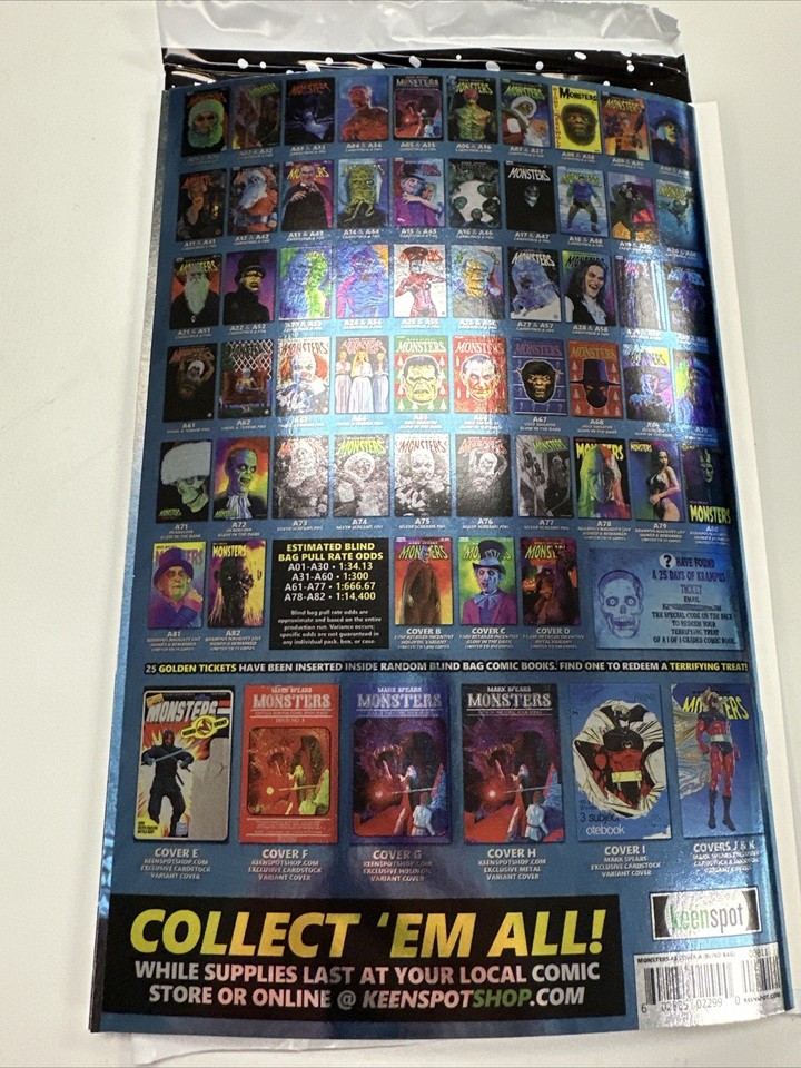 MARK SPEARS MONSTERS #8 A61 1:666 TINSEL AND TERROR VARIANT COVER ...