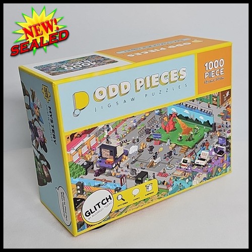 Odd Pieces Glitch 1000pc Mystery Jigsaw Puzzle NEW Sealed Brain Teaser ...