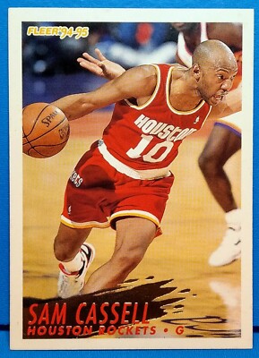1994-95 FLEER HOUSTON ROCKETS SAM CASSELL BASKETBALL TRADING CARD #80 ...
