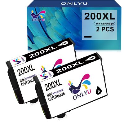 2x 200XL Black 212-XL Ink compatible with Epson XP-310 XP-400 XP-410 WF ...
