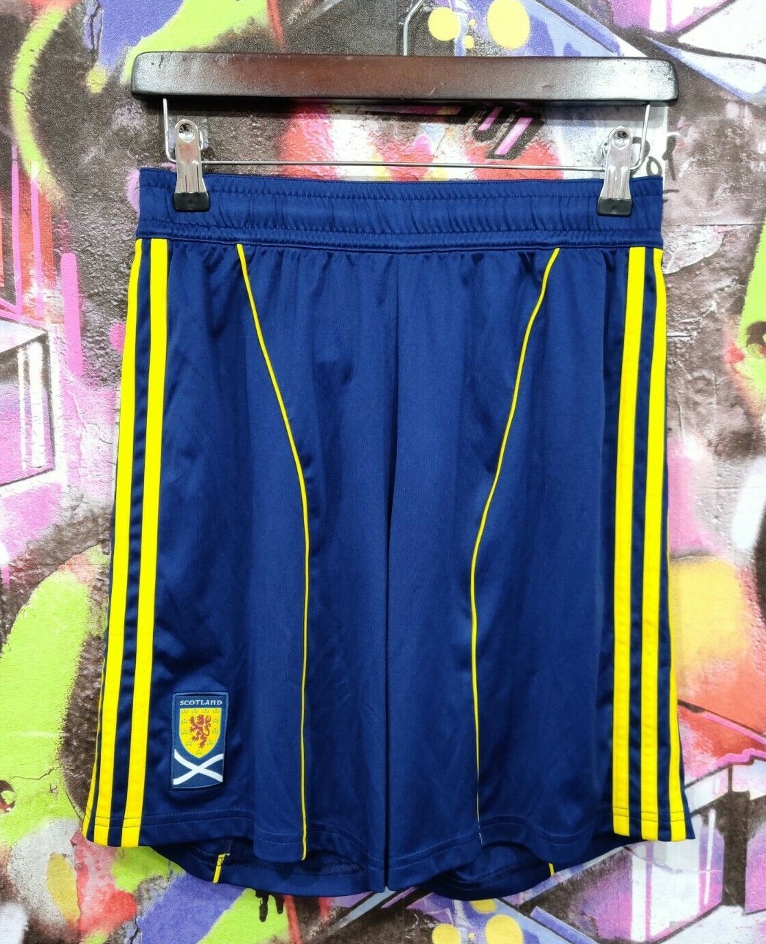 Scotland National Football Team Soccer Training Shorts Adidas 2010 Mens ...