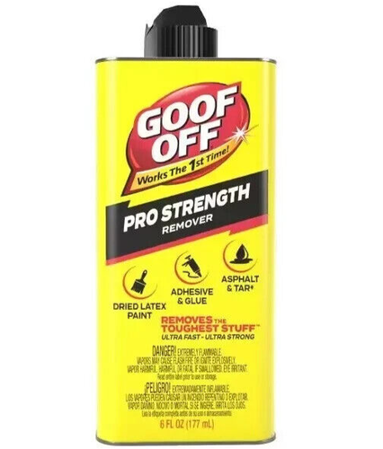 Goof Off. Professional Strength Remover for Paint and Adhesive 6 fl. oz ...