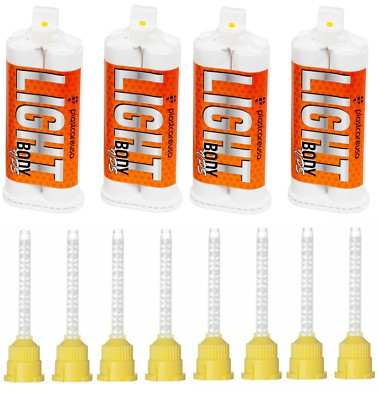 Dental Impression Material VPS Light Body Regular Set (4 Cartridge & 8 ...