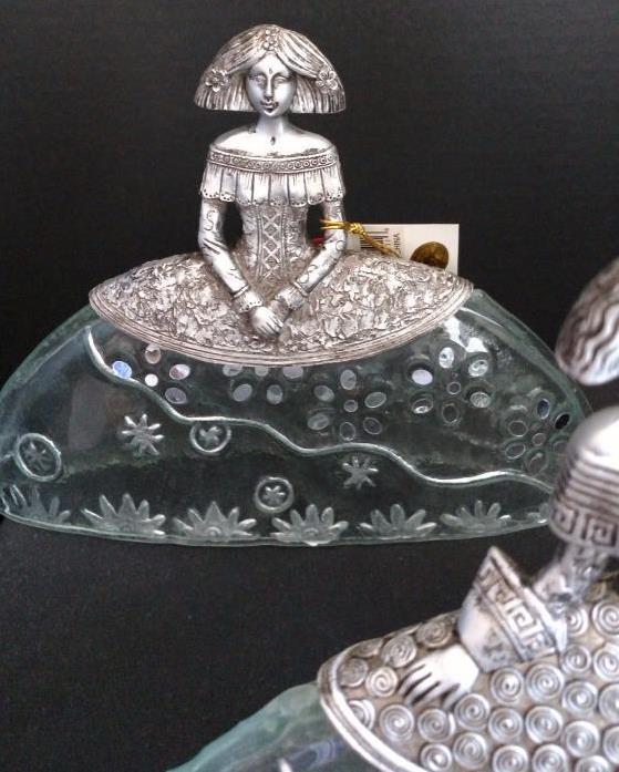 Giovanni Collection Spanish Princess Pair 2 Glass Metal Figurines ...