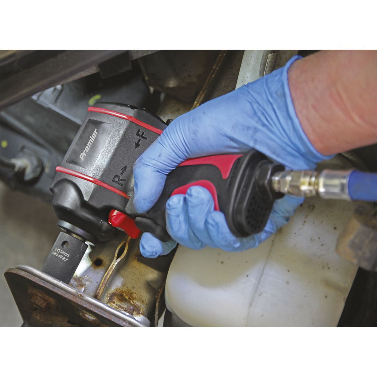 Sealey Stubby Air Impact Wrench 1/2D Twin Hammer Torque 800lb.ft 1080Nm ...