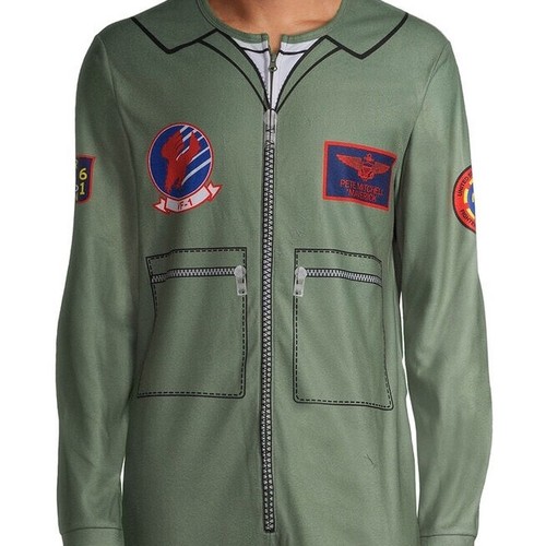 Top Gun Halloween Costume Union Suit One Piece Pajama Maverick Fighter ...