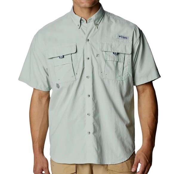 NEW COLUMBIA Men’s PFG Bahama Short Sleeve Fishing Shirt UPF 30 Vented ...