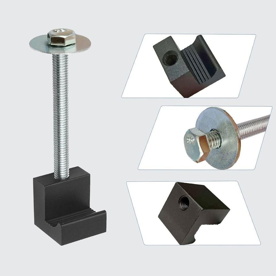 4Pcs Truck Tool Box Mounting Kit - Upgraded J Hook Crossover Black | eBay