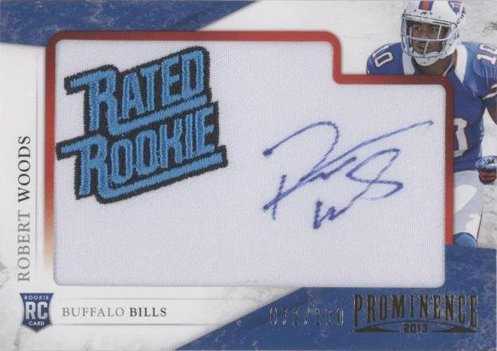 2013 Panini Prominence - Robert Woods #178 Rookie Embroidered Rated ...
