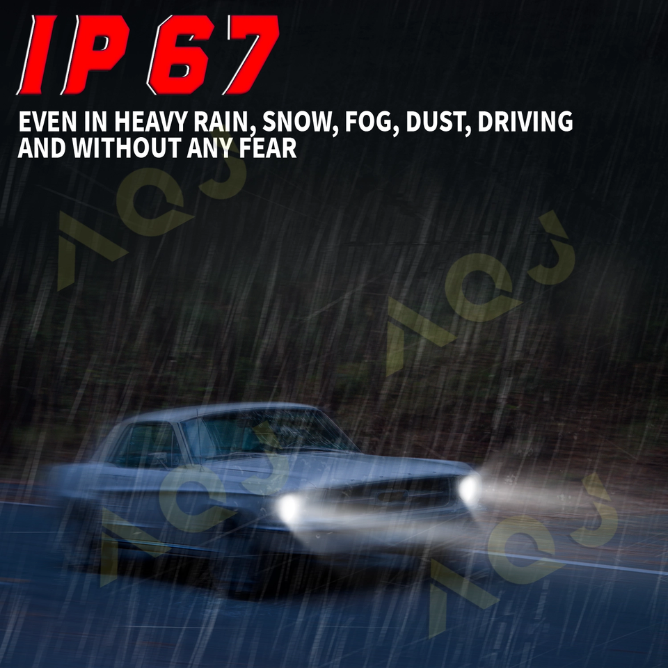 Pair 7" Inch Round LED Headlights Angel Eyes Hi/Lo BeamFor 1963-1978 ...