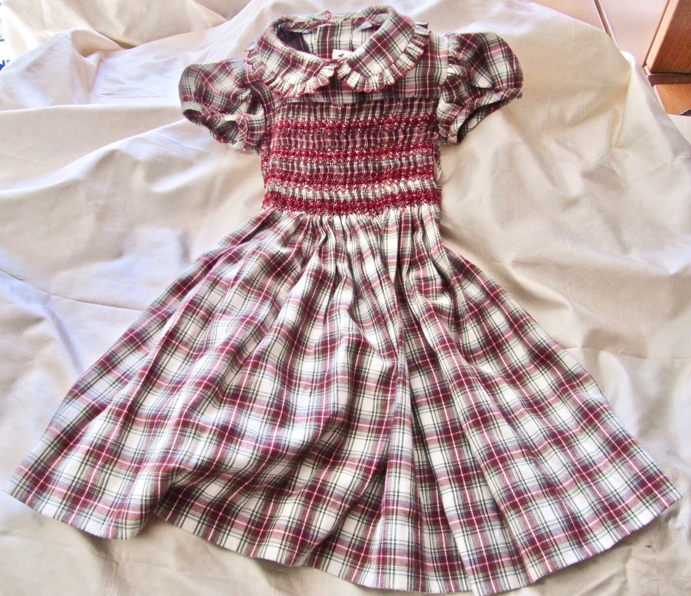 New Plaid Smocked Dress French Brand LOUP Y ES-TU Size 3 years Hidden ...