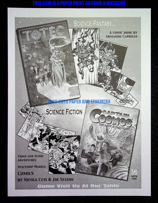 Totec + Captain Cosmos Quantum Comics 2000 Trade Print Magazine Ad ...