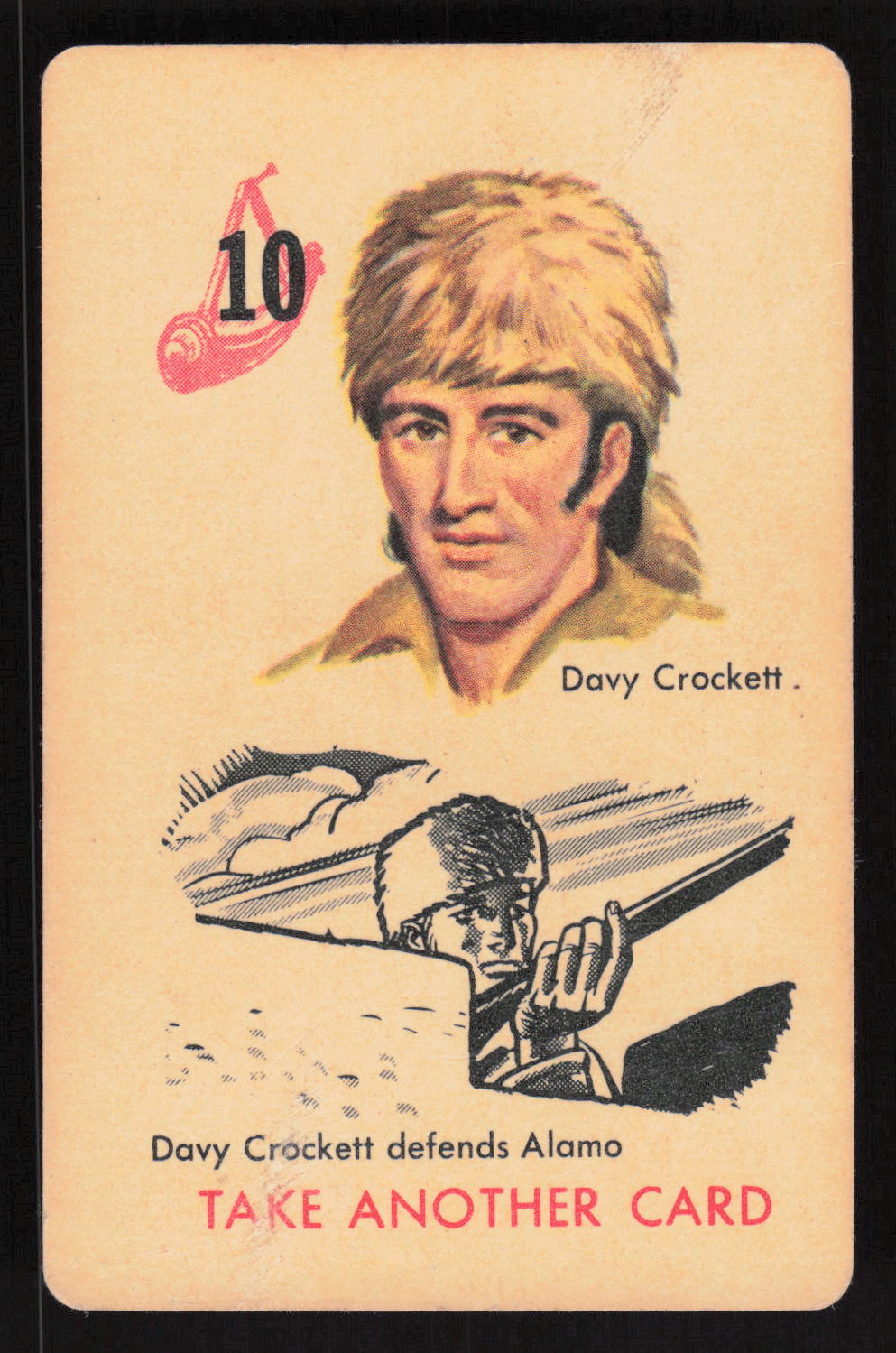 1954 Ed U Cards Davy Crockett Deck 2 Davy Defends Alamo Card TCCCX | eBay