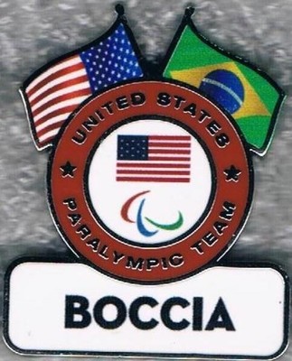 Rare 2016 Rio Dual Flags USA Paralympic Boccia Team NOC Sports Pin | eBay